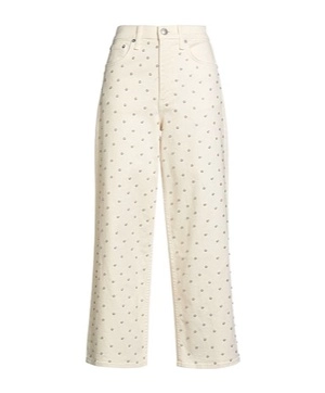 Rag & Bone Embellished Wide-leg Cropped Jeans