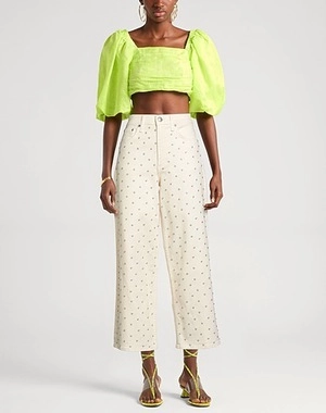 Rag & Bone Embellished Wide-leg Cropped Jeans