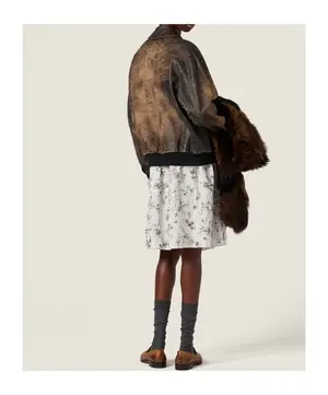 Miu Miu Embroidered Duchesse Skirt