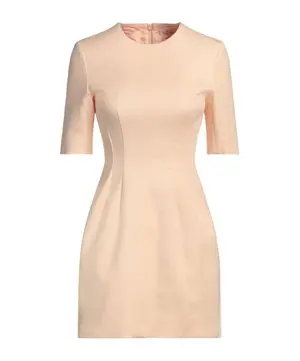 Sportmax Sheath Dress With Short Sleeves And Round Neck - Nude