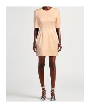 Sportmax Sheath Dress With Short Sleeves And Round Neck