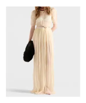 Prada Long Silk Chiffon Dress
