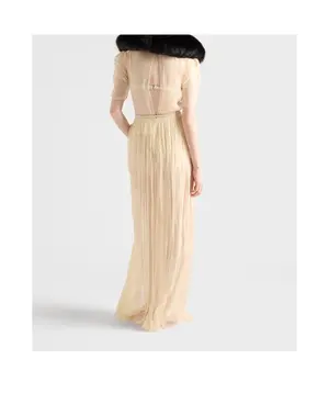 Prada Long Silk Chiffon Dress