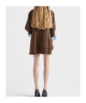 Prada Mouliné Wool Mini Dress