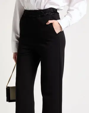 MAISON MARGIELA Wide-leg Trousers With Satin Trim