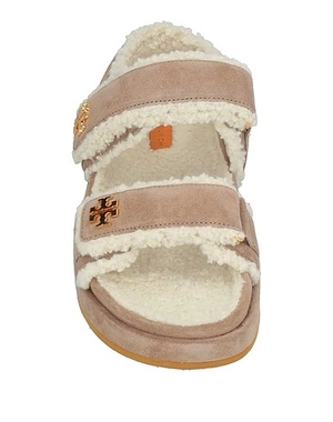 Tory Burch Suede Platform Sandals With Logo Detail