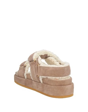 Tory Burch Suede Platform Sandals With Logo Detail