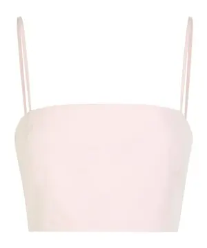 GABRIELA HEARST Nadir Cropped Cotton-poplin Top