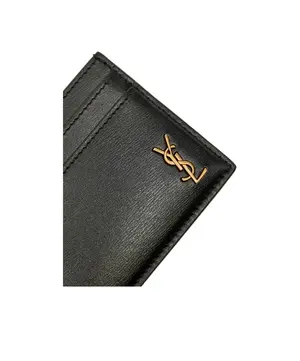 Saint Laurent Logo Leather Card Holder