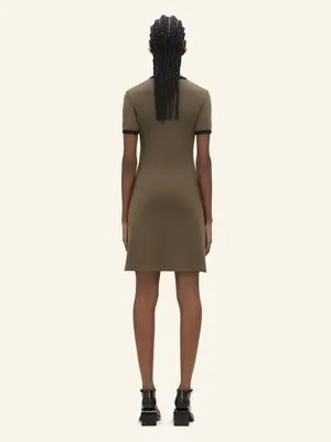 COURREGES Courrèges Contrast V-neck Mini Dress