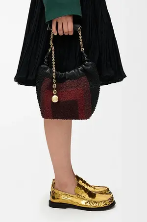 Loewe Mini Beaded Leather Squeeze Bag