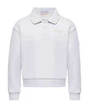 Moncler Cotton Fleece Sweatshirt With Collared Neckline