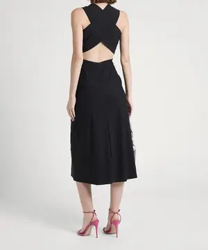 MAXCO. Max&co. Sleeveless V-neck Gathered Jersey Maxi Dress