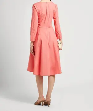 MAXCO. Max&co. Midi Dress With V-neck And Belted Waist