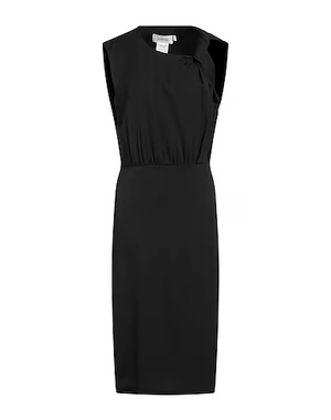 Sportmax Solid Color Stretchy Sleeveless Dress - Black