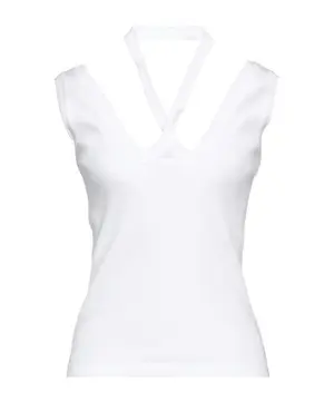 MAISON MARGIELA Sleeveless V-neck Top - White