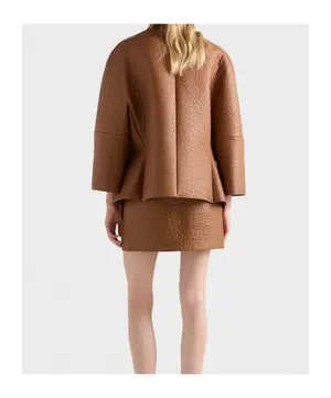 Prada Nappa Leather Jacket With Detachable Scarf