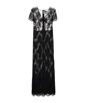 Prada Long Lace Dress - Black