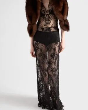 Prada Long Lace Dress