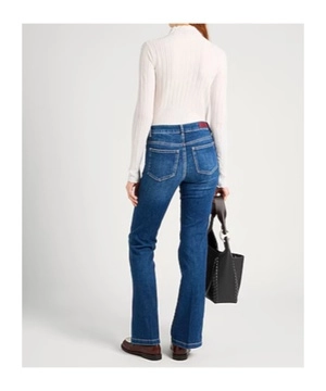 MAXCO. Max&co. Ribbed Mock Neck Long Sleeve Sweater