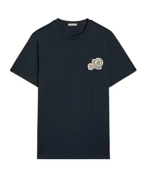 Moncler Cotton Crew Neck T-shirt - Black