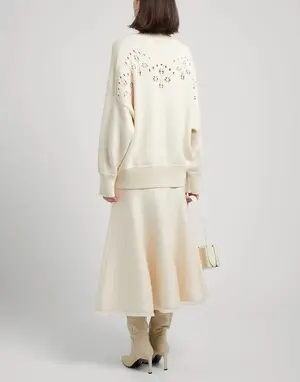 Chloé Wool Turtleneck Sweater With Lace Detailing