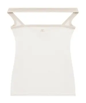 COURREGES Courrèges Ac Logo Embroidered Contrast Top