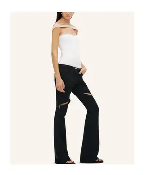 COURREGES Courrèges Ac Logo Embroidered Contrast Top