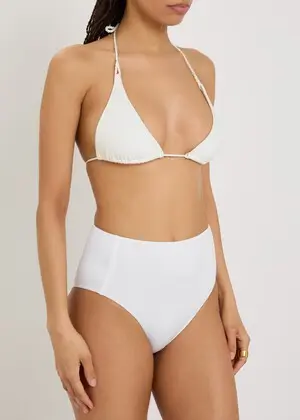 Max Mara High-waisted Stretch-polyamide Bikini Briefs