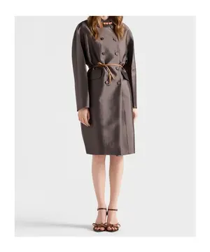 Prada Double-breasted Wool And Silk Coat