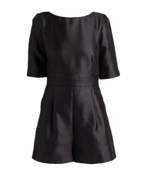 Max Mara Taffeta Playsuit - Black