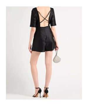 Max Mara Taffeta Playsuit - Black
