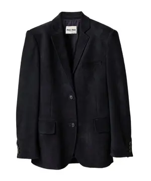 MIU MIU Waxed Suede Leather Jacket
