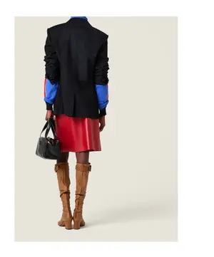 Miu Miu Waxed Suede Leather Jacket
