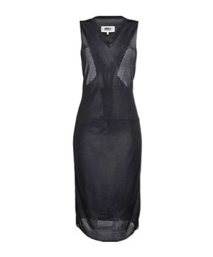 MAISON MARGIELA V-neck Sleeveless Knitted Dress
