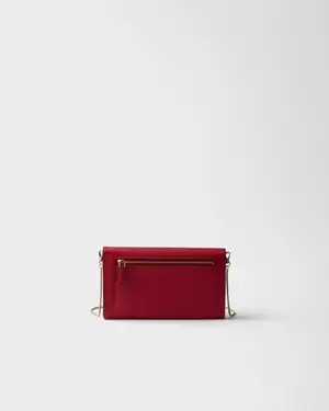 Prada Mini Saffiano Leather Bag With Chain Strap