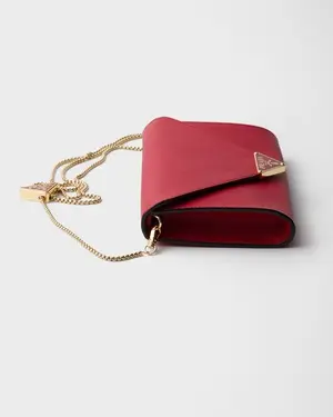 Prada Mini Saffiano Leather Bag With Chain Strap