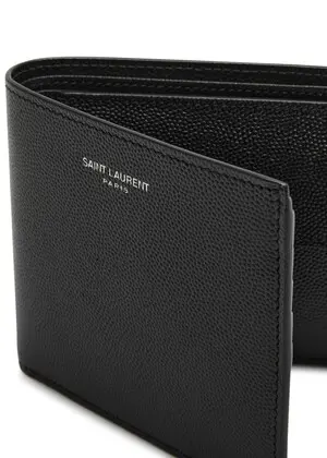 Saint Laurent East/west Pebbled Leather Wallet