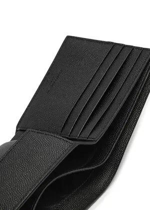 Saint Laurent East/west Pebbled Leather Wallet
