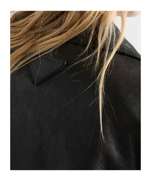 Prada Double-breasted Nappa Leather Caban Jacket