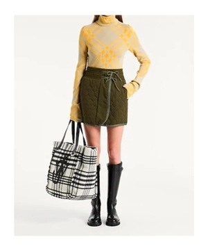 Burberry Tartan Pattern Turtleneck Sweater