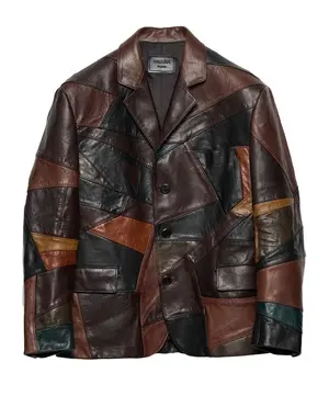 Prada Patchwork Leather Jacket - Multi-color