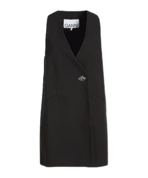GANNI Suit-style Vest - Black