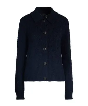 Rag & Bone Solid Color Knit Long-sleeve Coat - Black
