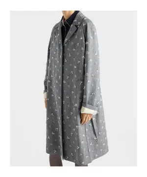 Prada Single-breasted Embroidered Pinstripe Coat