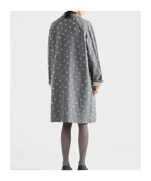 Prada Single-breasted Embroidered Pinstripe Coat