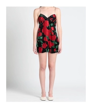 Saint Laurent Floral Print Satin Slip Dress