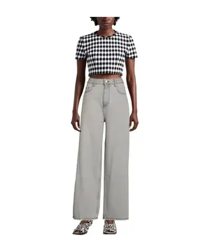 GANNI High-waisted Wide-leg Jeans - Gray