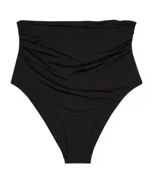Max Mara Waisted Stretch-polyamide Bikini Briefs - Black