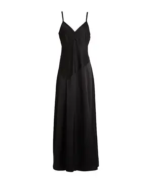 MAXCO. Max&co. Sleeveless Maxi Slip Dress With Side Slit - Black